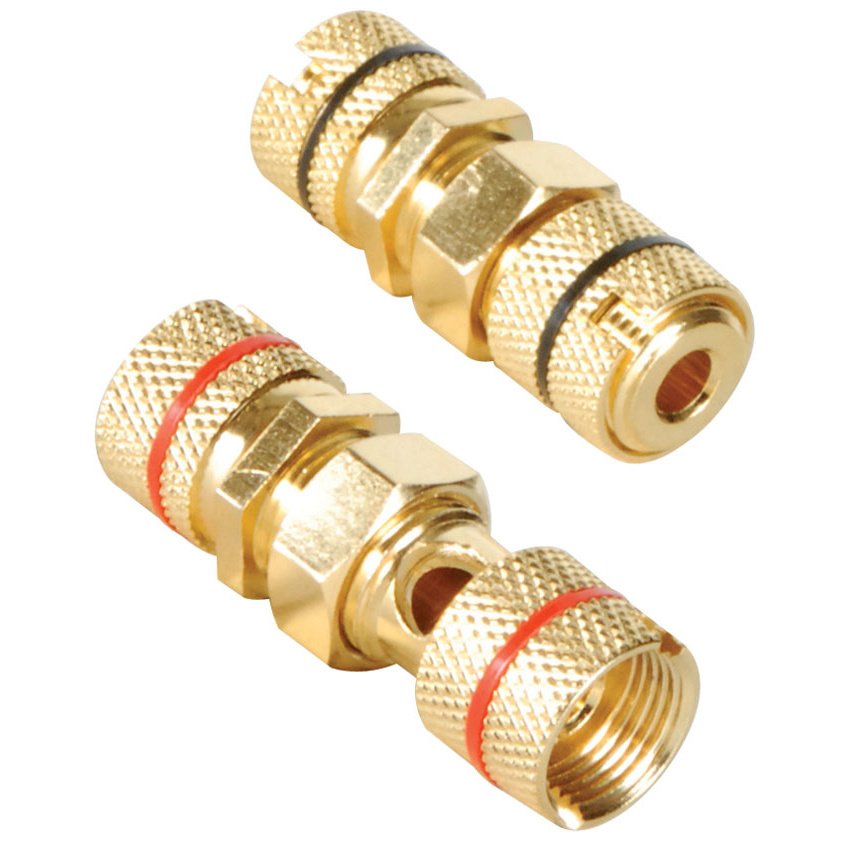 Gold Binding Post To Binding Post Hex Type Pair - AudioStatus