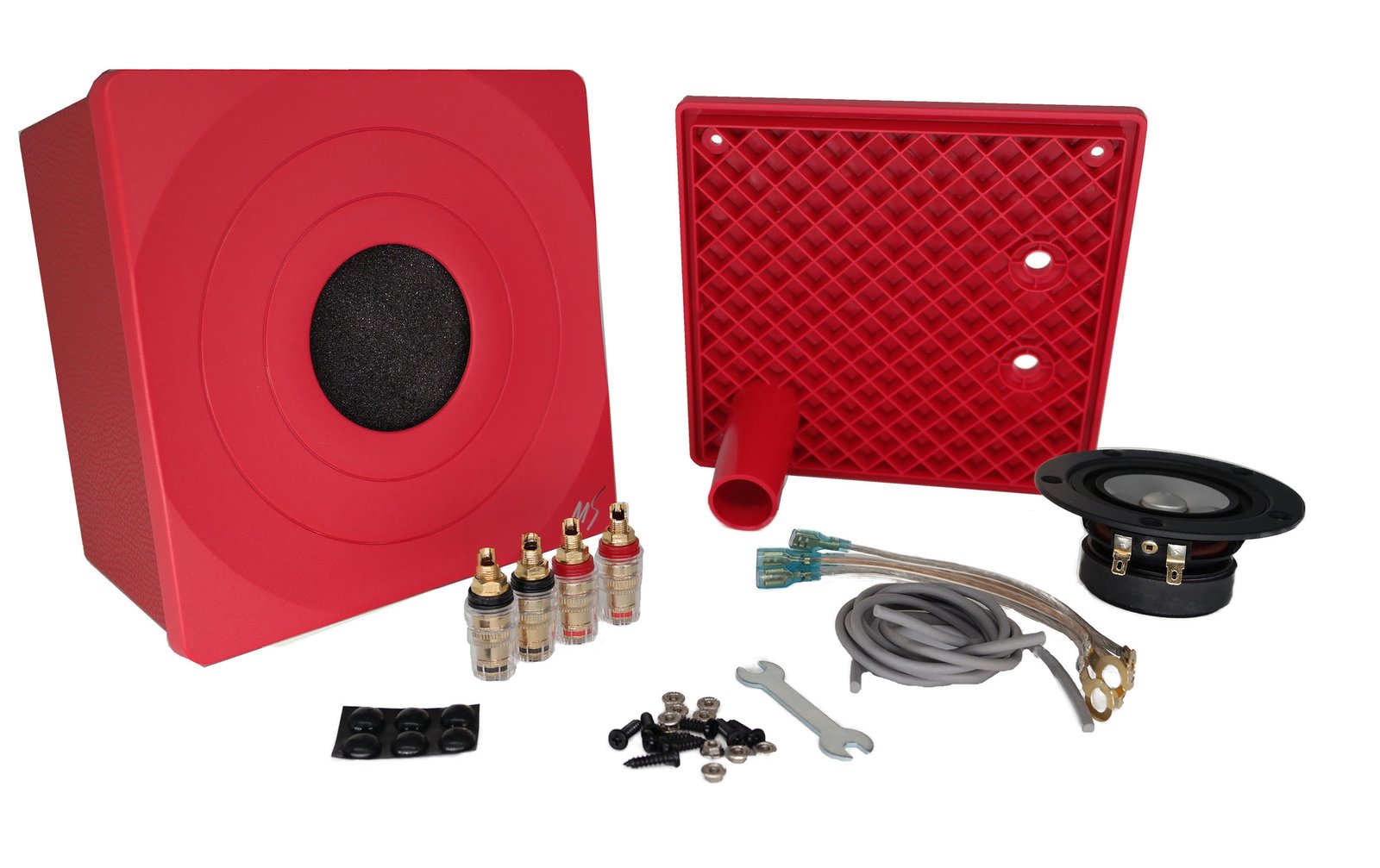 Markaudio Tozzi One red DIY speaker kit - AudioStatus